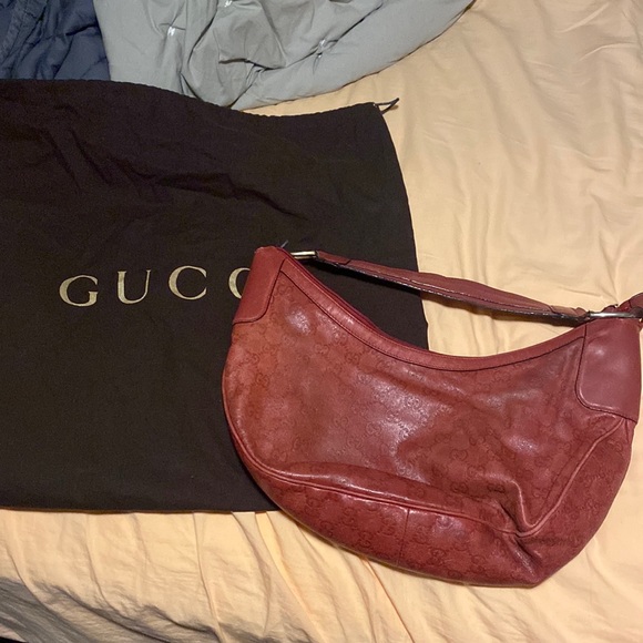 Gucci | Bags | Gucci Guccissima Red Leather Hobo Bag | Poshmark